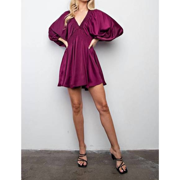 glam | Dresses | New Glam Mandi Dress In Plum | Poshmark
